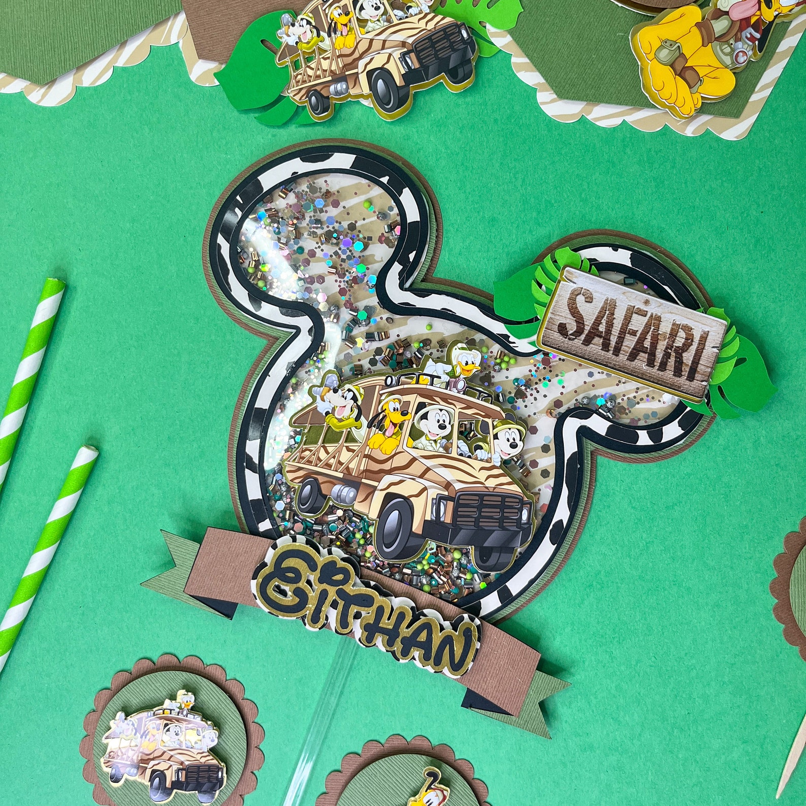 Mickey Safari Inspired Cake Topper, Mickey Safari First Birthday ...