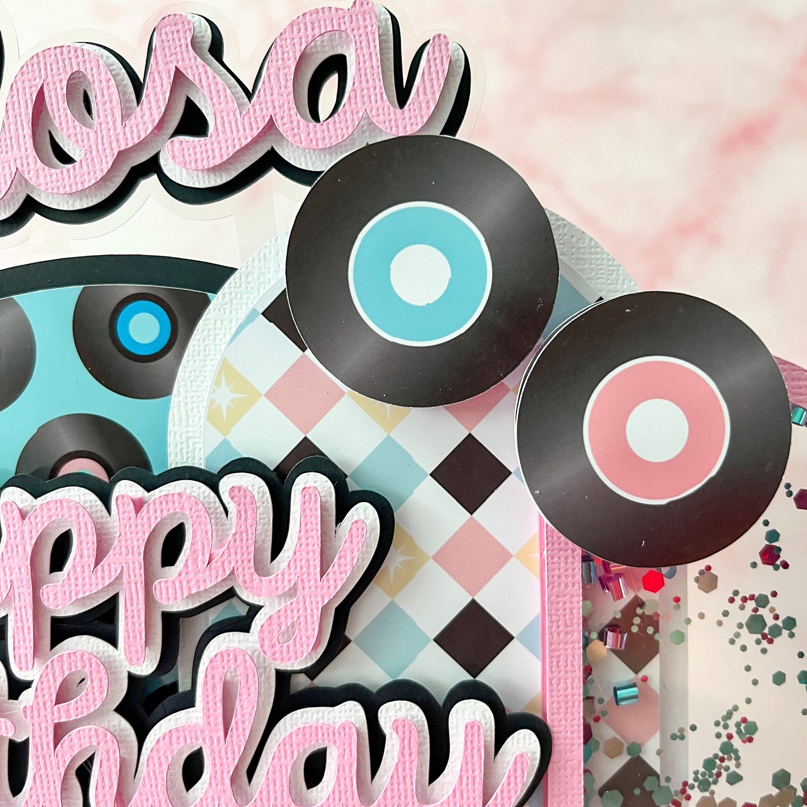 Retro Cake Topper, Sock Hop Cake Topper, Retro Party Decorations, Girl ...