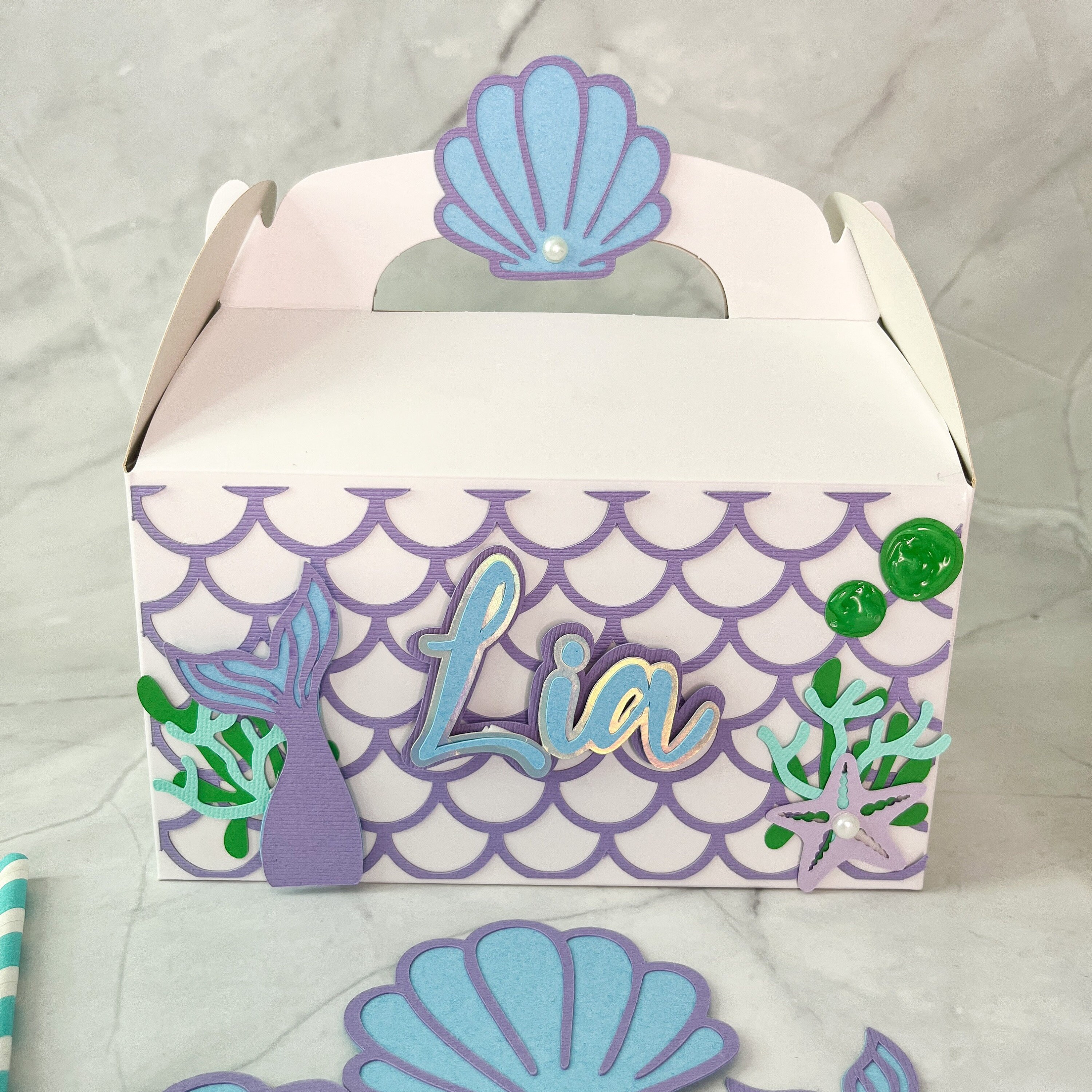 Mermaid Favor Boxes, Mermaid Party Decorations, Under the Sea, Mermaid ...