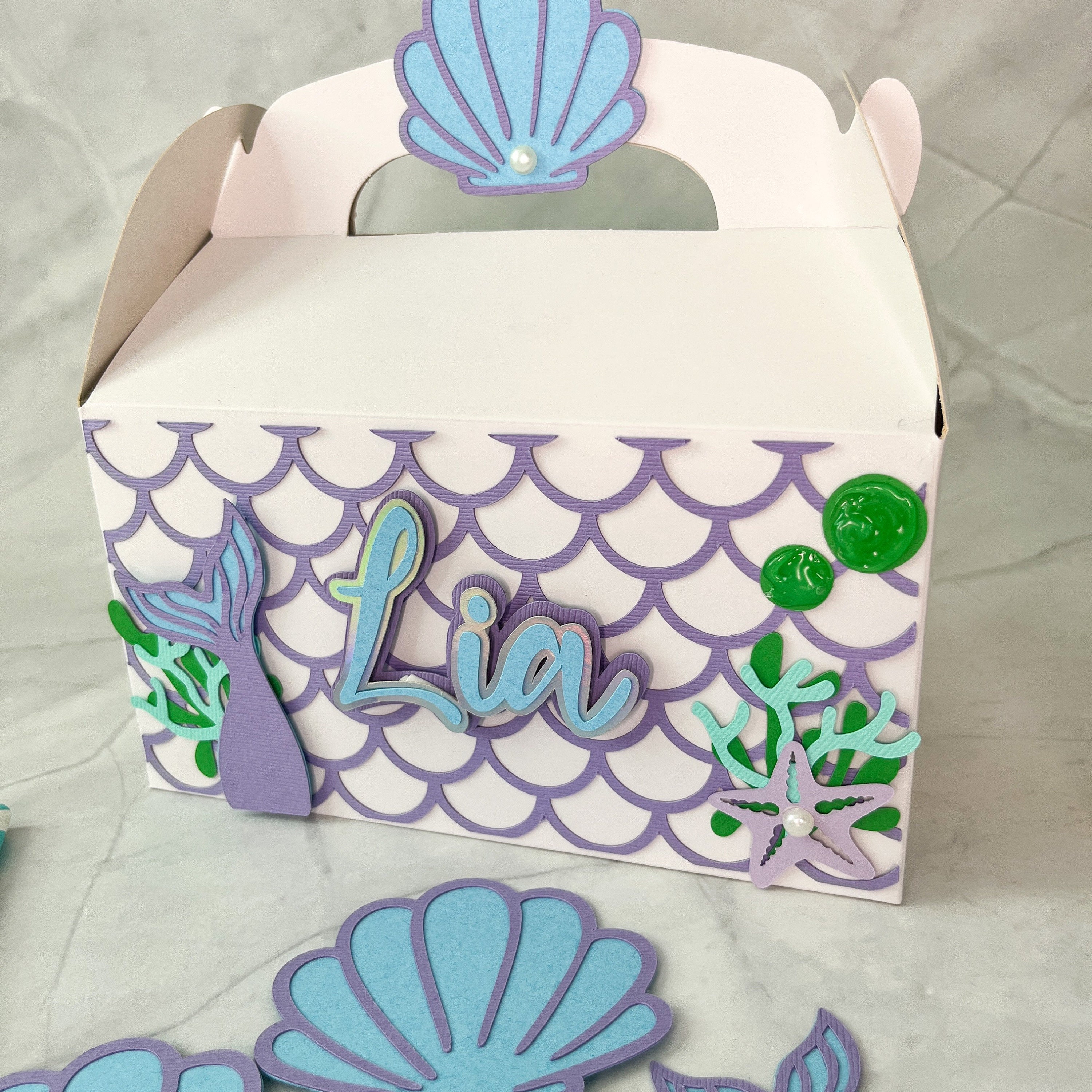 Mermaid Favor Boxes, Mermaid Party Decorations, Under the Sea, Mermaid ...