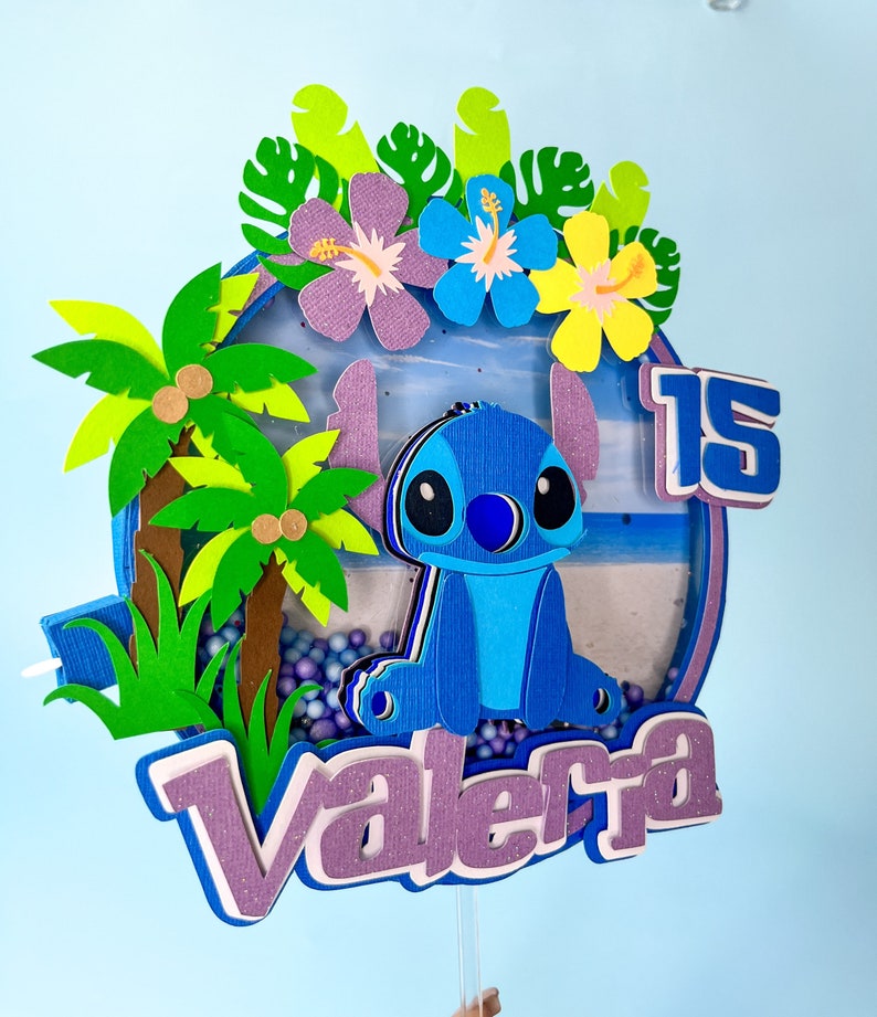 Stitch Cake Topper Stitch Party Decorations Stitch Shaker - Etsy