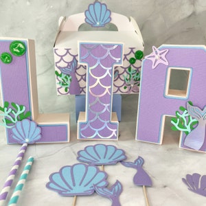 Mermaid 3d Letter, Mermaid Party Decorations, Mermaid Birthday Party ...