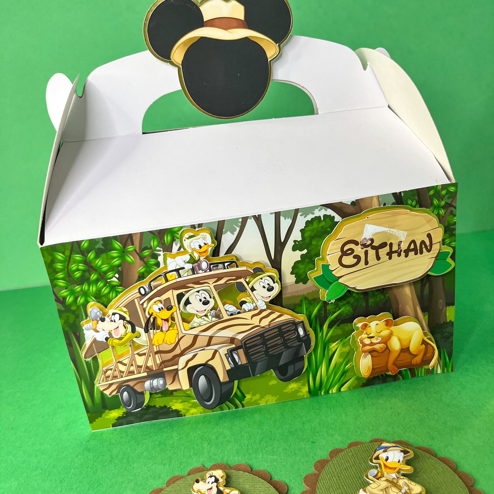 Mickey Safari Favor Boxes, Mickey Party Decorations, Mickey Safari ...