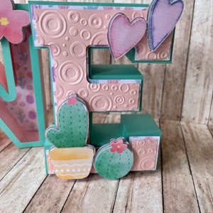 Llama 3D Letters, Llama Party Decoration, Cactus Birthday, Custom ...