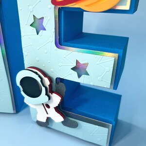 Space Boy 3D Letters, 3d Letter, Space Birthday, Astronaut Birthday ...