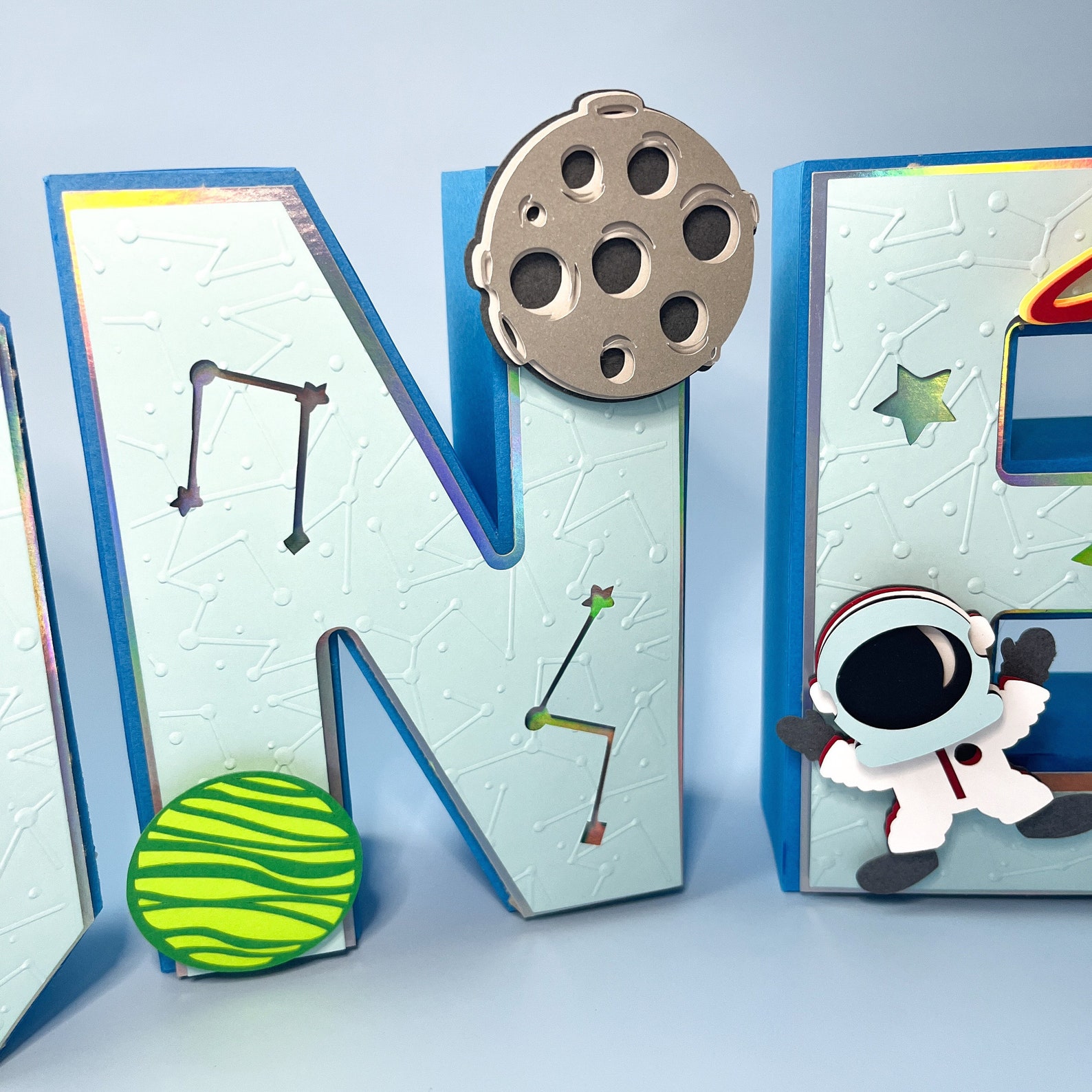Space Boy 3D Letters, 3d Letter, Space Birthday, Astronaut Birthday ...
