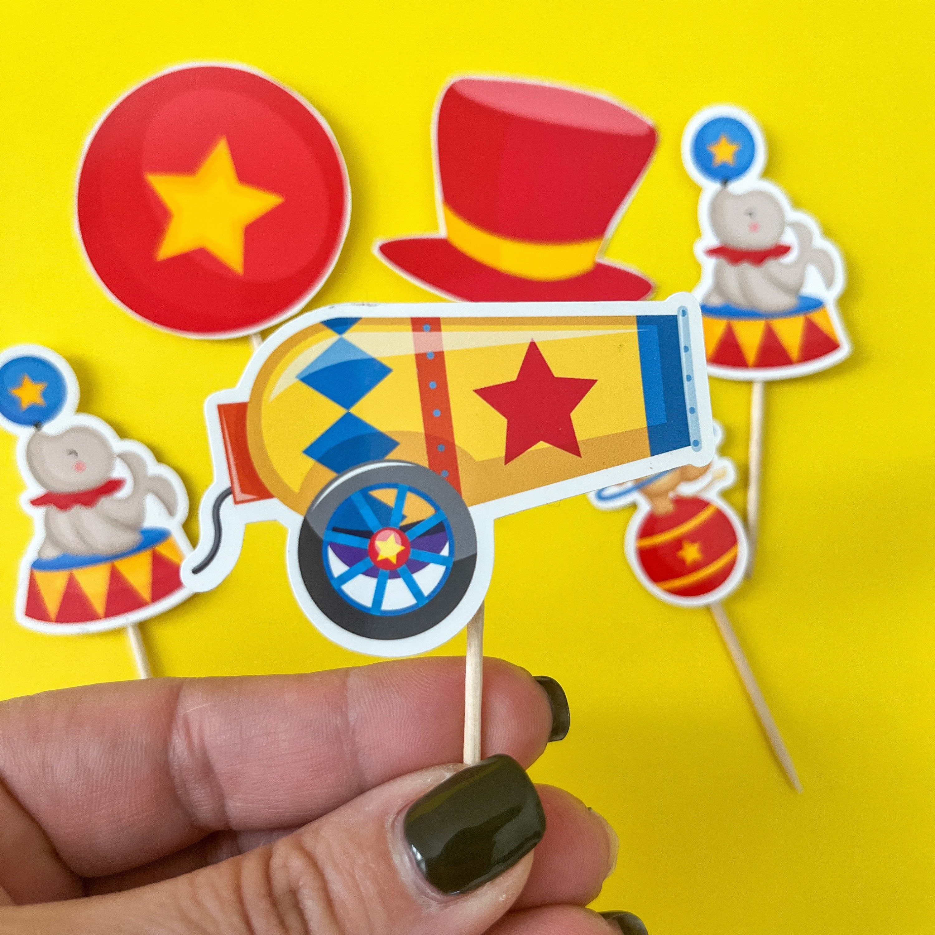 Circus Cupcake Topper, Circus Party Decoration, Circus Birthday Party ...
