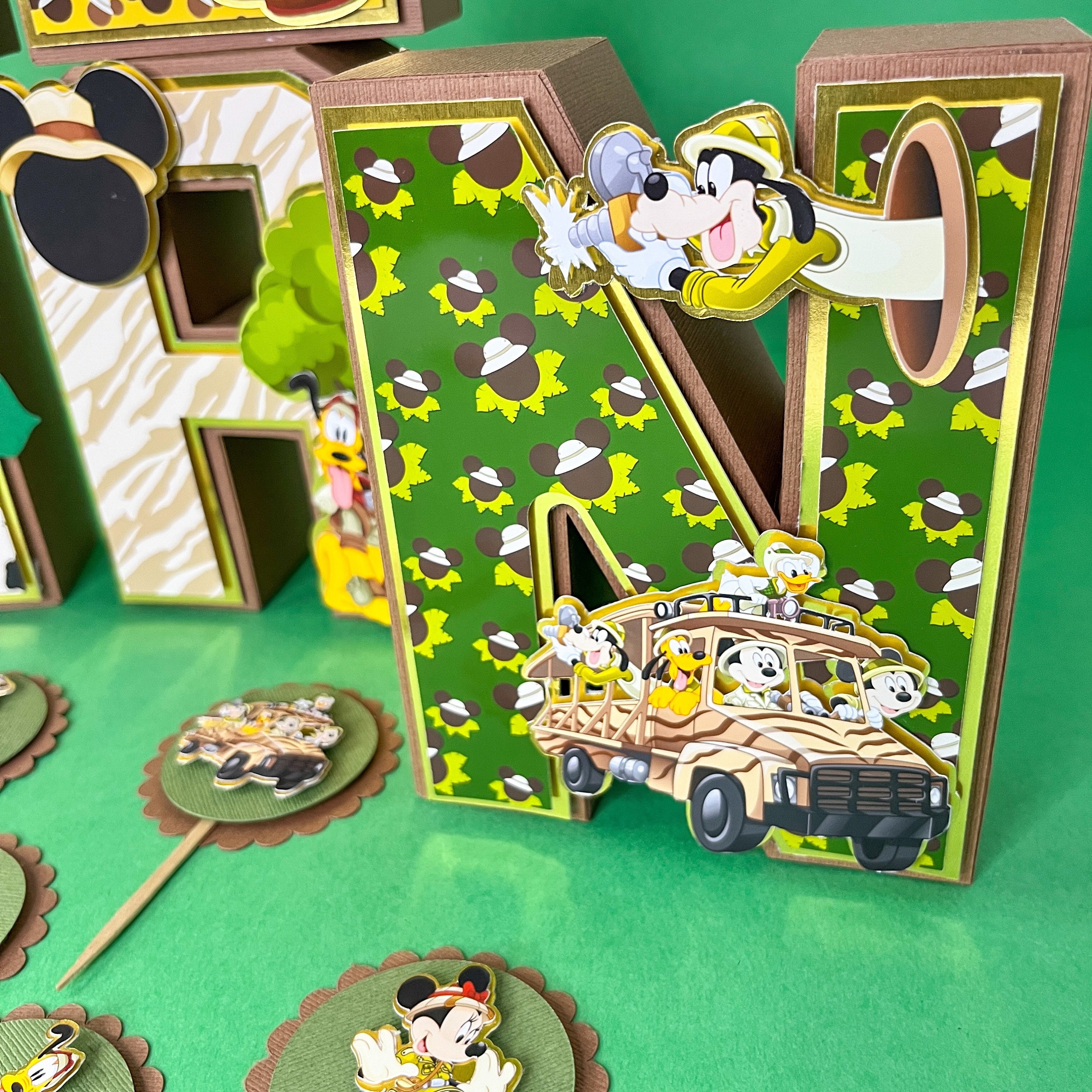 Mickey Safari 3D Letters, Mickey Mouse & Friends 3D Letters, ONE Mickey ...