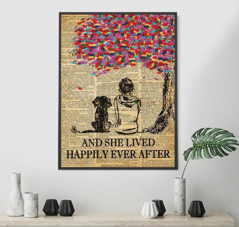 Love Dos Poster, Girl and Dogs Poster, and She Lived Happily Ever After ...