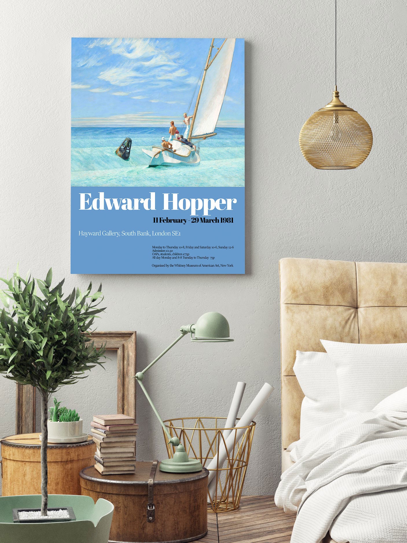 Edward Hopper Poster, Ground Swell Print, Hopper Exhibition Poster ...