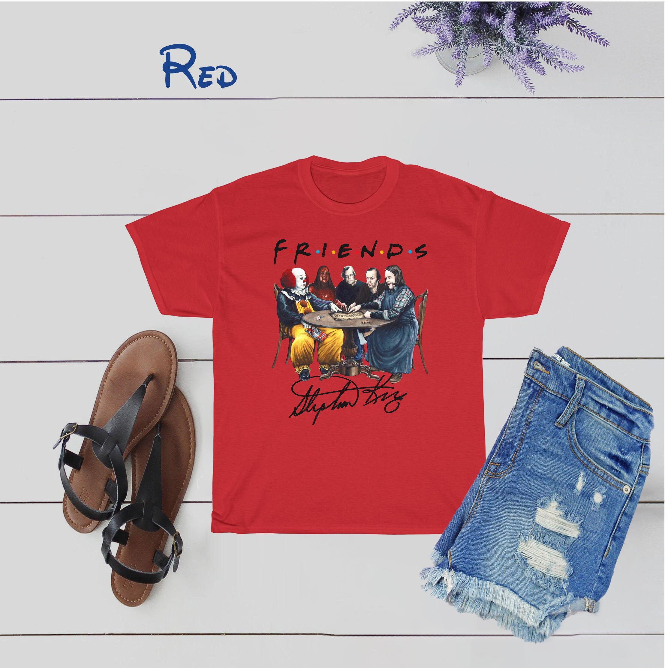 Stephen King Horror Characters Friends Signature T-shirt Youth Funny ...