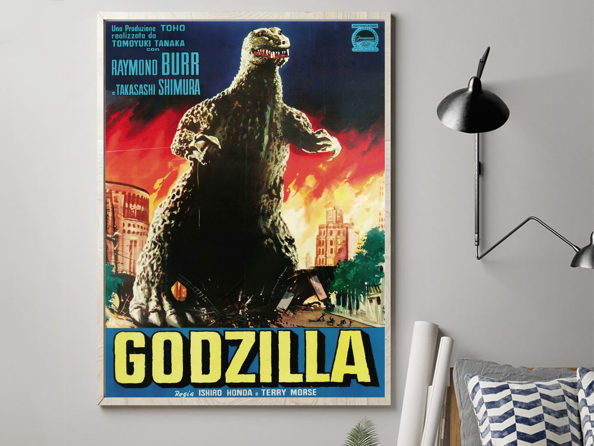Godzilla Movie Poster Art Print, Poster Print, Home Decor Gifts, Wall ...