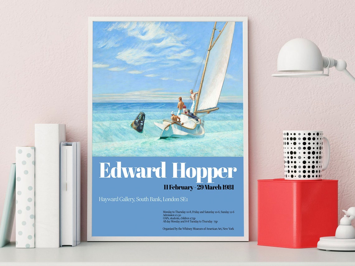 Edward Hopper Poster, Ground Swell Print, Hopper Exhibition Poster ...