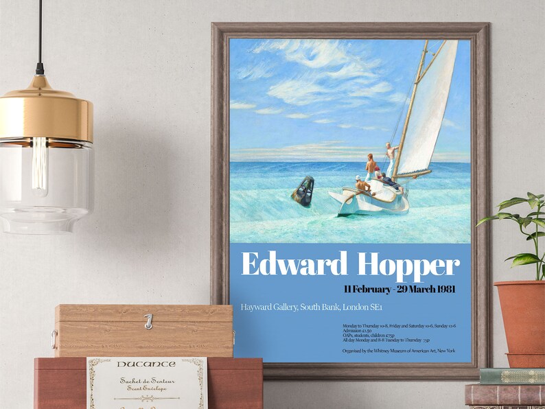 Edward Hopper Poster, Ground Swell Print, Hopper Exhibition Poster ...