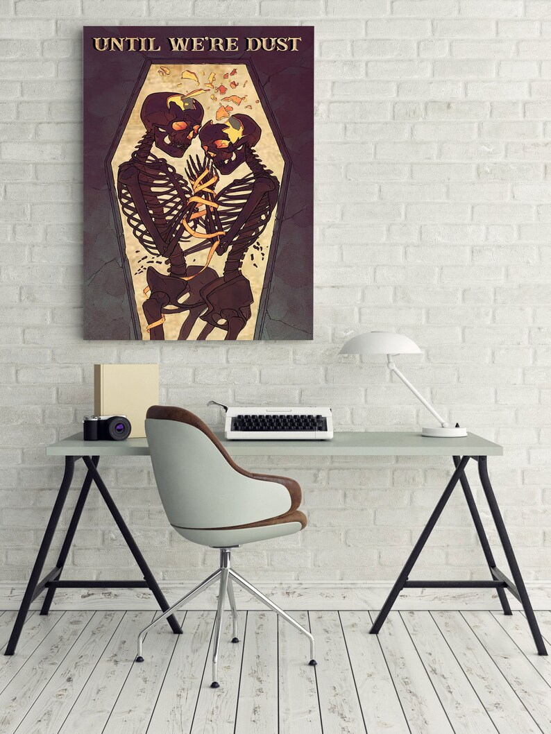 Skeleton Until Were Dust Poster - Love Skull - Love Tattoo-love You-you ...