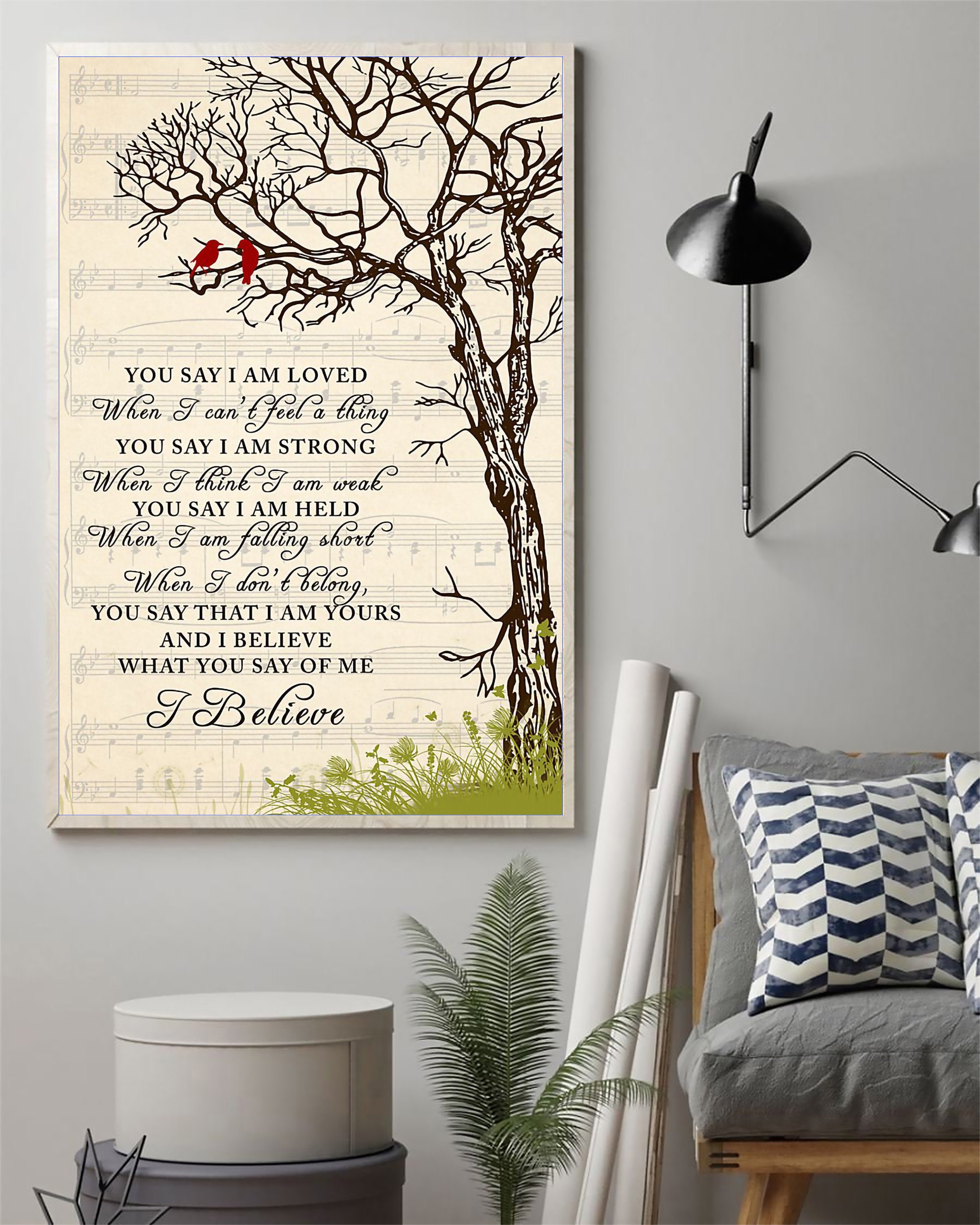 Cardinal - I Believe - You Say I Am Loved Vertical Poster, Cardinal ...