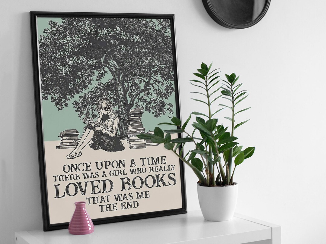 Books Poster- Girl Loved Books Poster-love Book Poster-love Reading ...