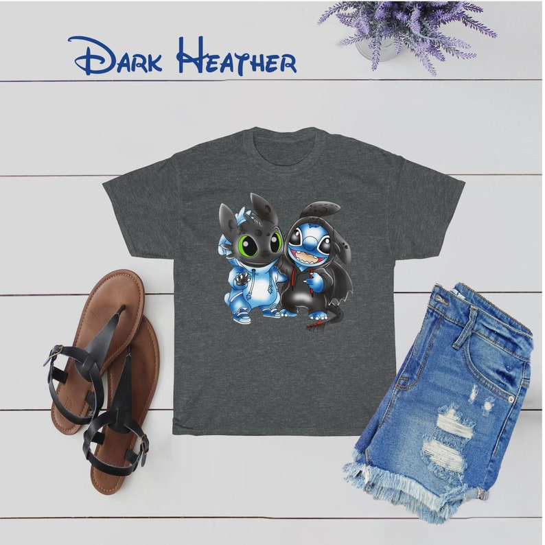 Best Buds Stitch and Toothless T-shirt, Best Friends Funny Mashup Shirt ...