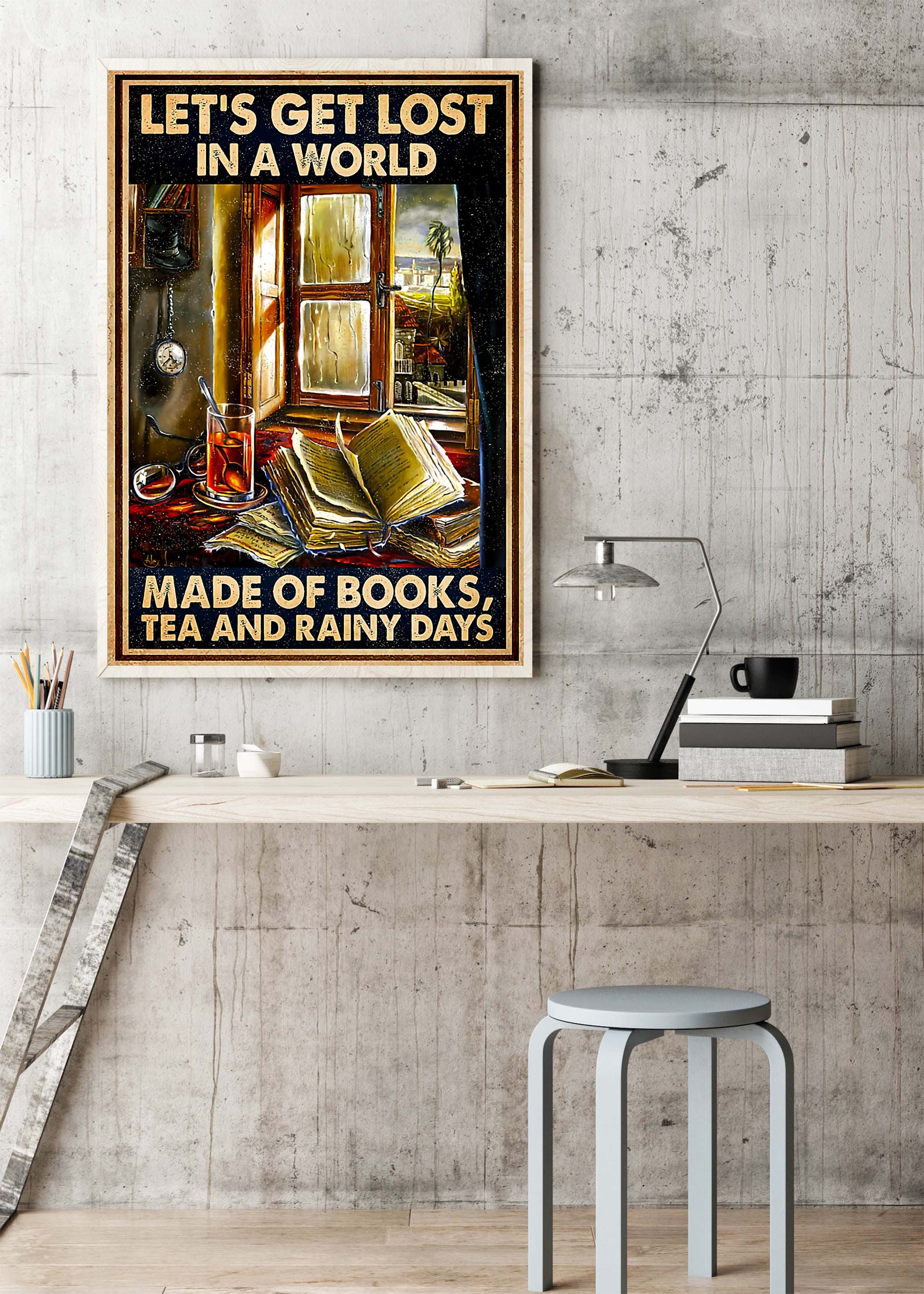 Librarian Let's Get Lost in A World Made of Books Poster, Unframe Paper ...