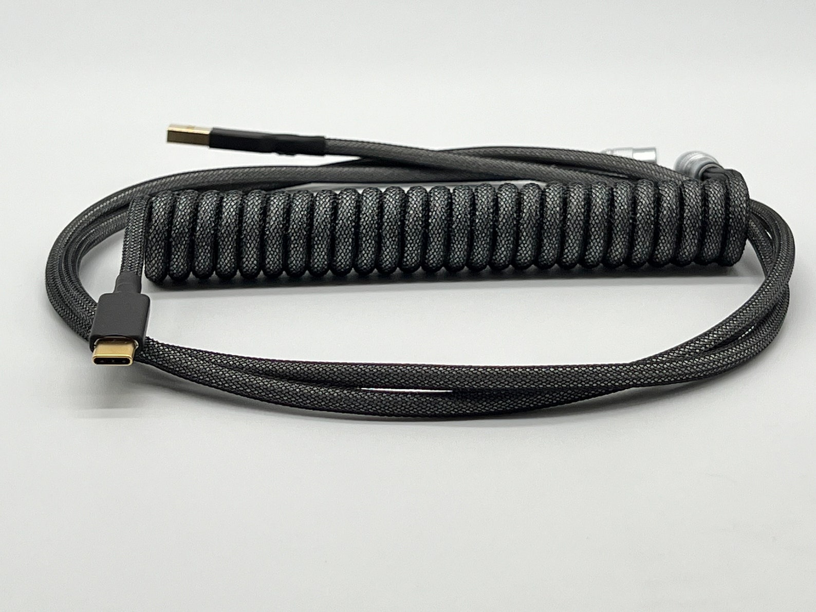 Custom Coiled Keyboard Cable (black&white) - Etsy