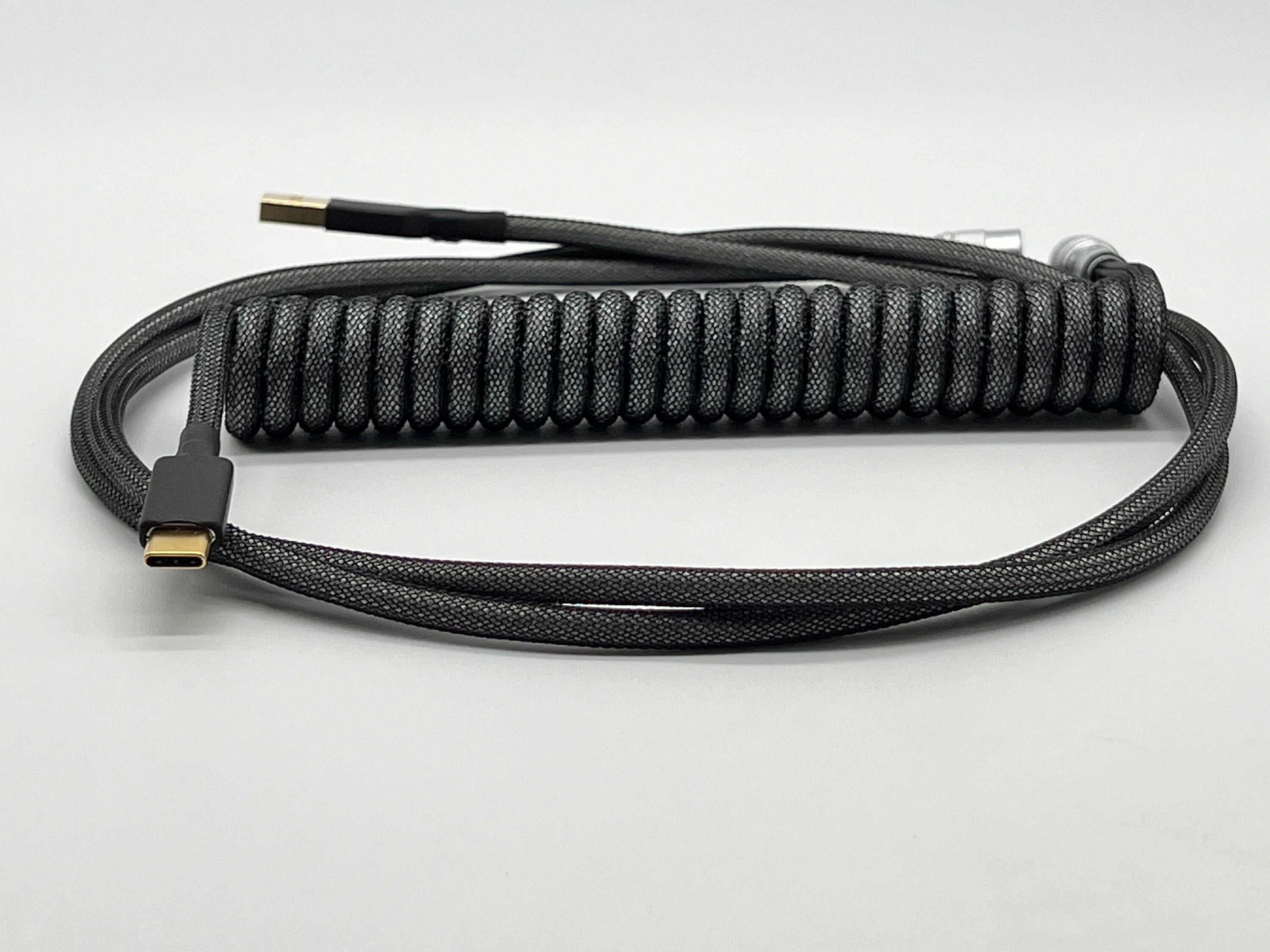 Custom Coiled Keyboard Cable (black&white) - Etsy
