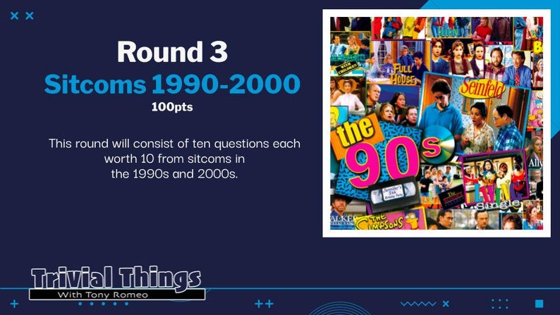 TV Sitcoms Trivia Theme Night for Your Pub, Bar, Restaurant or Party - Etsy