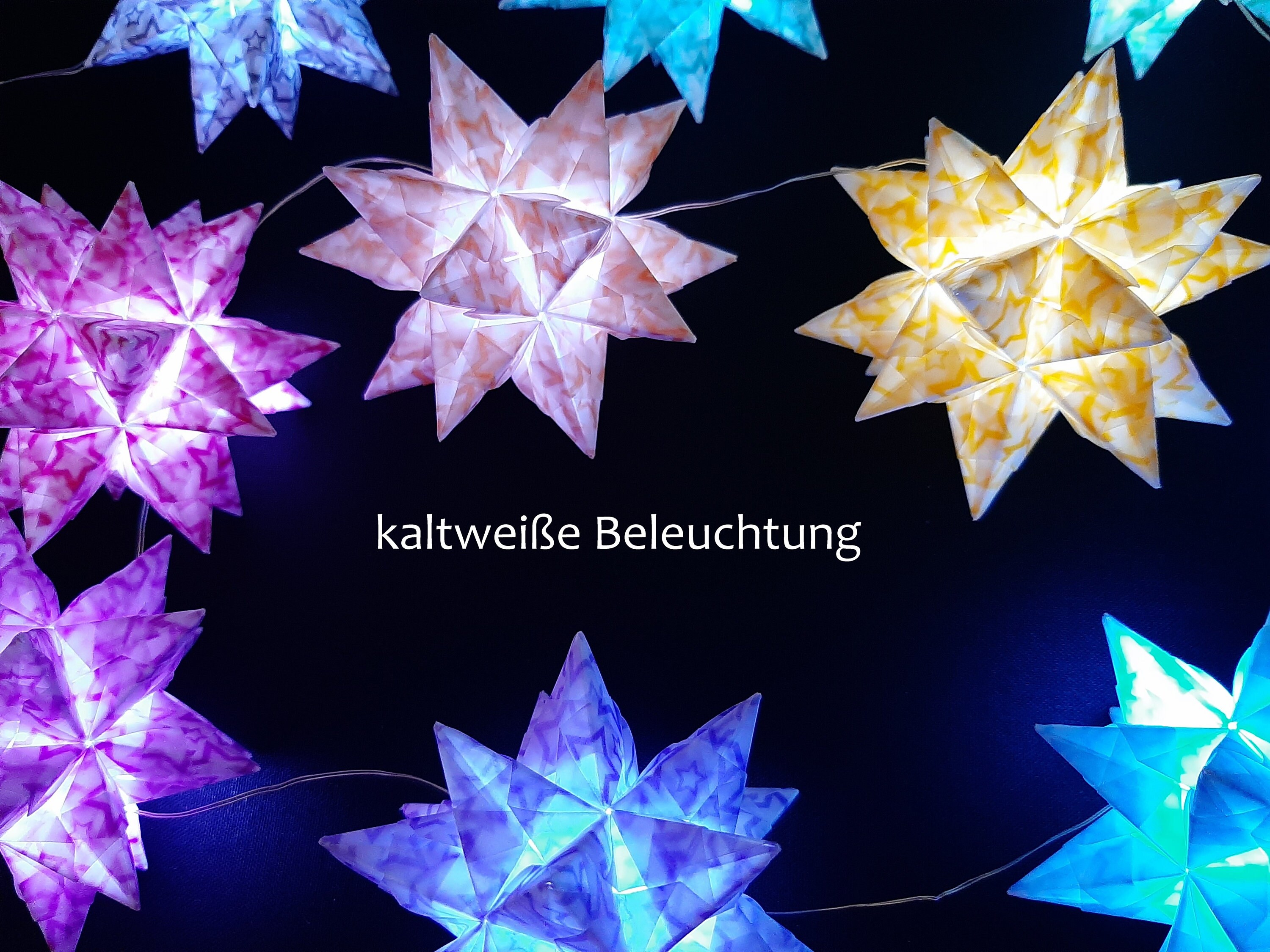 Origami Bastelset Bascetta 10 Sterne transparent Stern im Stern 5,0 cm ...