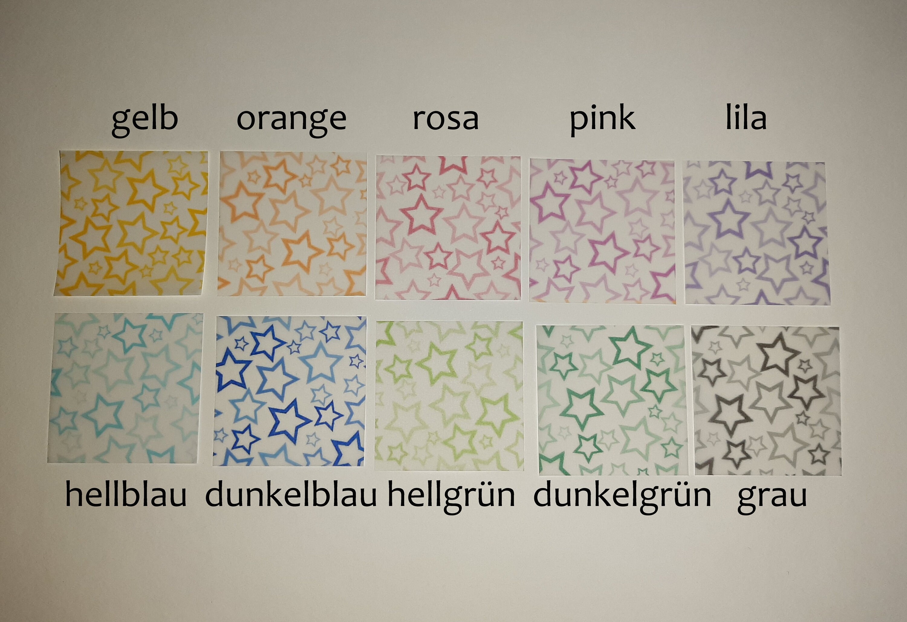 Origami Bastelset Bascetta 10 Sterne transparent Stern im Stern 5,0 cm ...