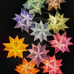 Origami Bastelset Bascetta 10 Sterne transparent Stern im Stern 5,0 cm ...