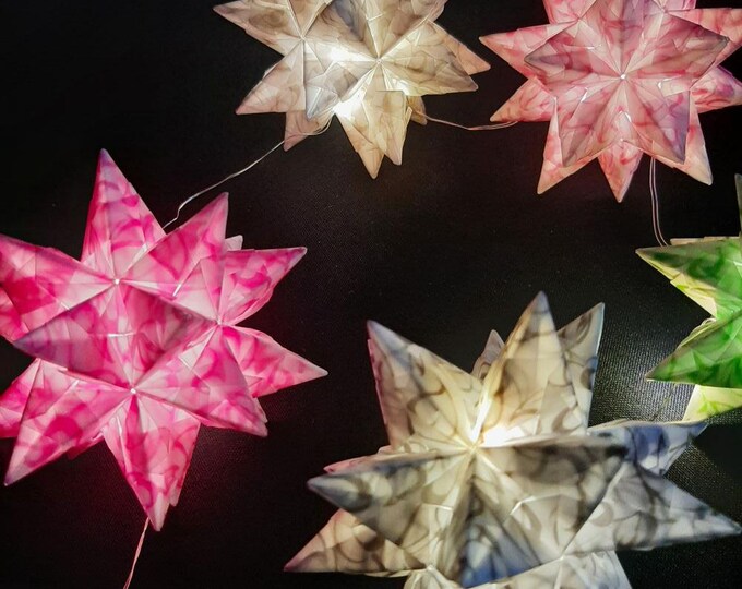 Origami Bastelset Bascetta 10 Sterne transparent Stern im Stern 5,0 cm ...