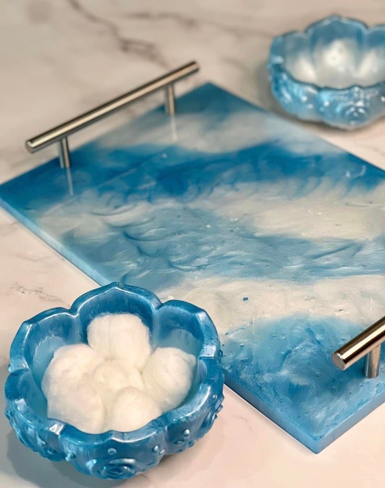 Frozen Inspired Resin Tray With Handles, Charcuterie Tray, Serving Tray ...