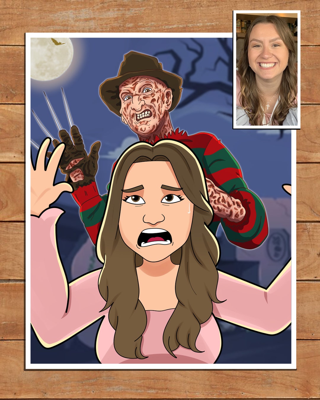 Halloween Horror Custom Portrait, Scary Art, Halloween Gift - Etsy