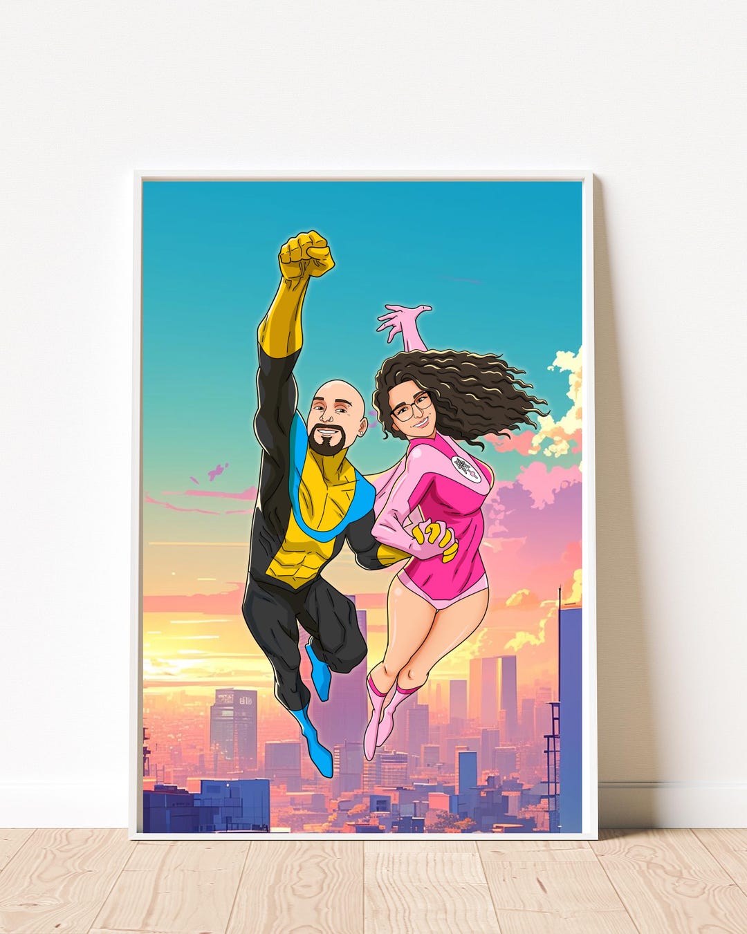 Custom Invincible Portrait, Hand Drawn Portrait, Couple Photo ...