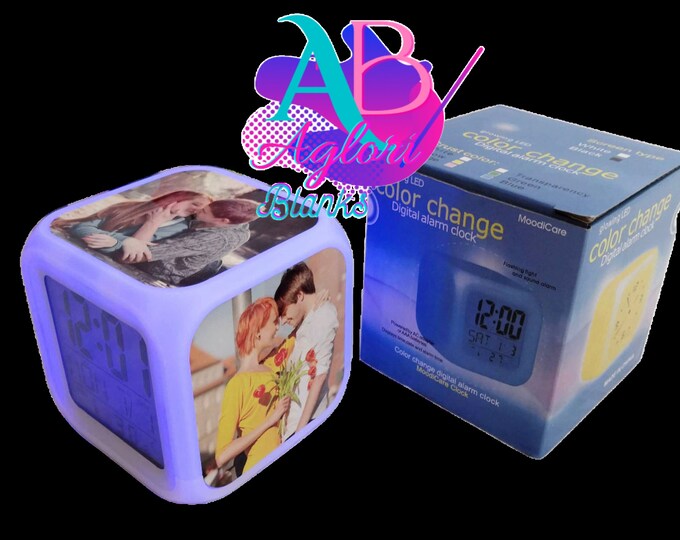 Blank Sublimation LED Color Change Digital Alarm Clock - Etsy