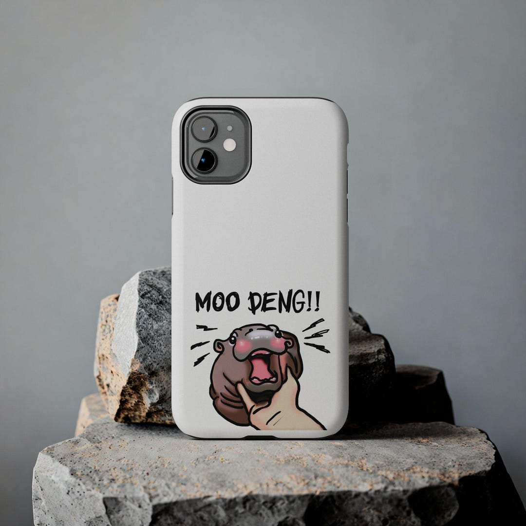 Moo Deng the Baby Pygmy Hippo Phone Cases - Etsy