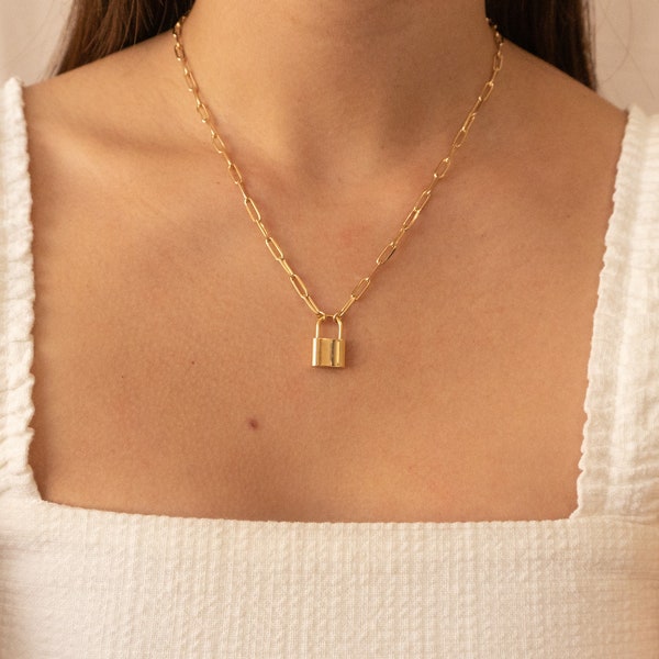 Padlock Necklace - Etsy