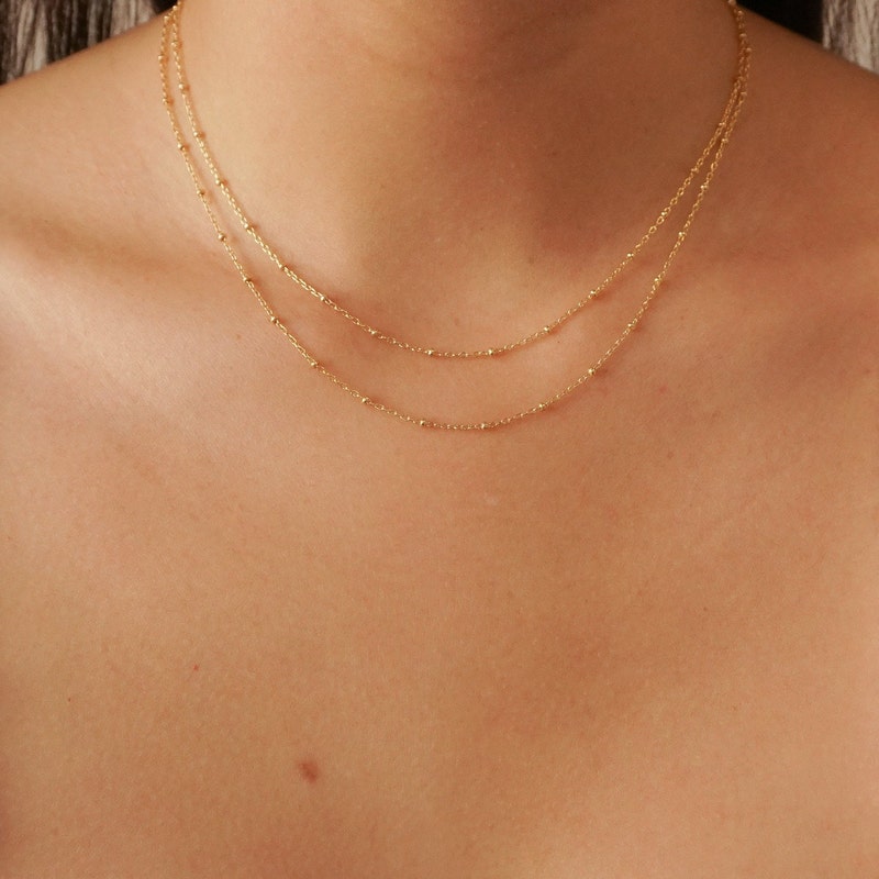 Layered Gold Necklace - Etsy