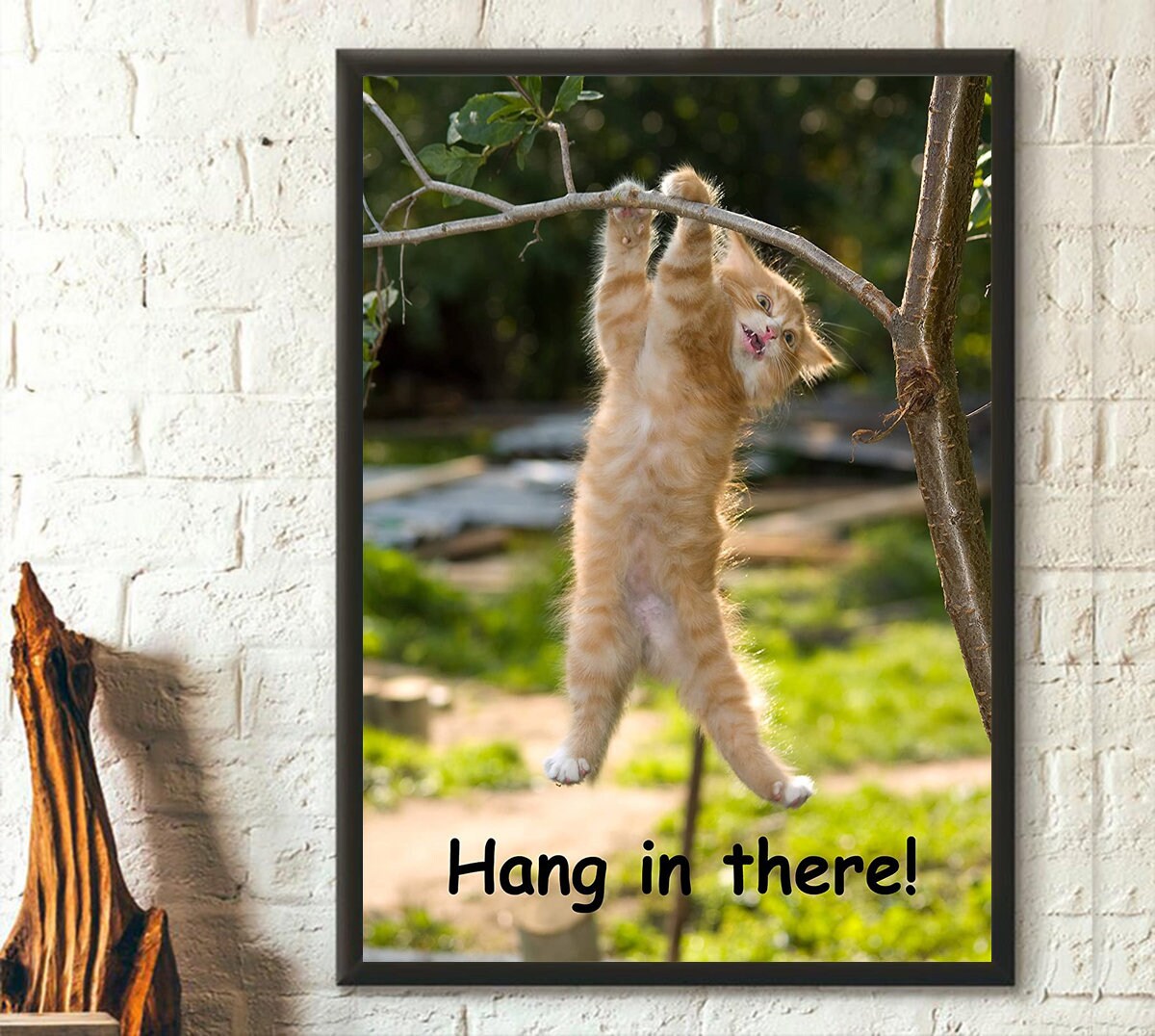 Hang in There Cat Poster Home Decor | Etsy