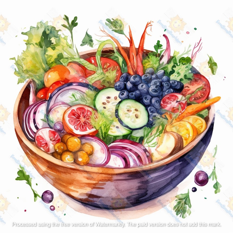 Fruits and Vegetables Digital, Food Art, Digital Download, Kitchen ...