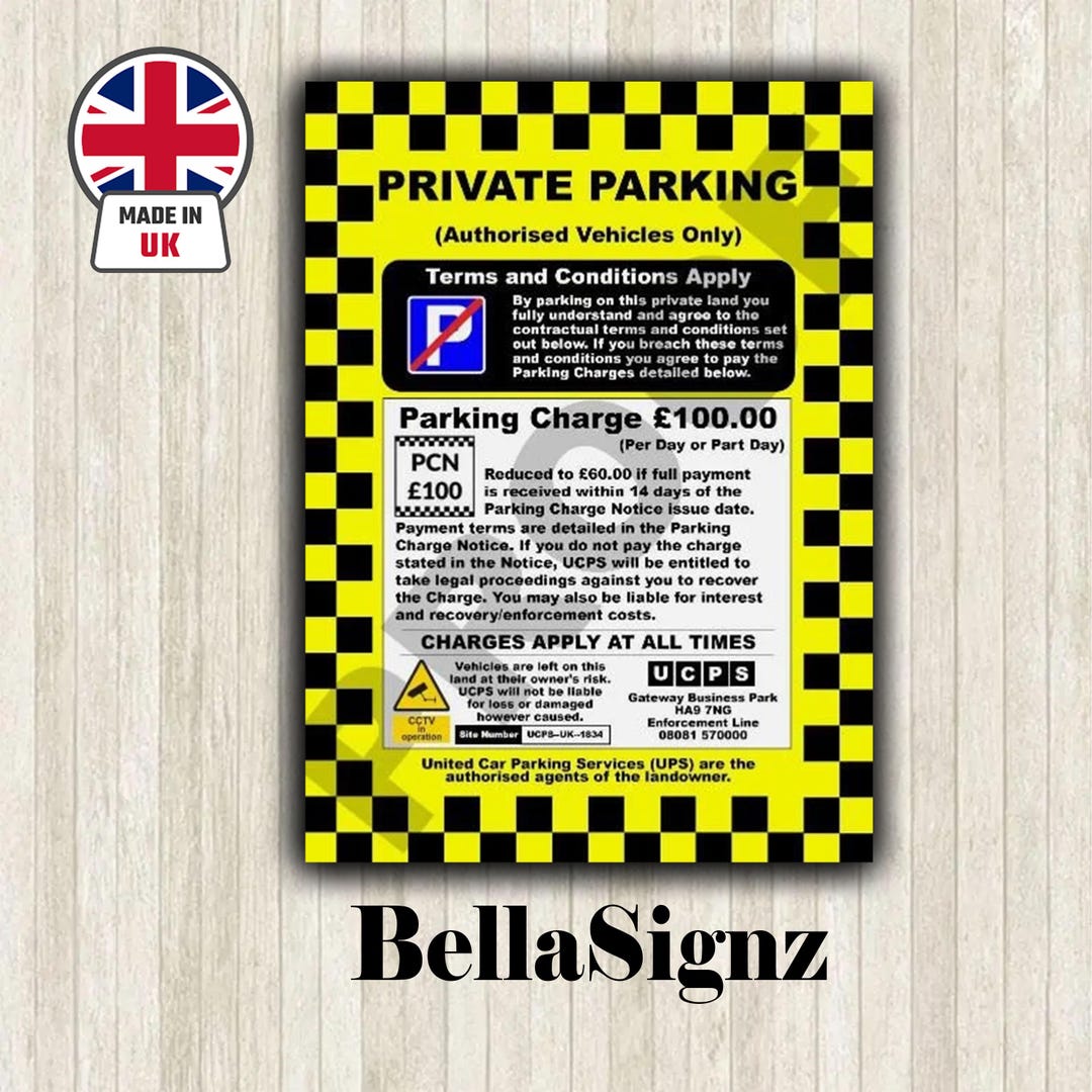 Private Parking Sign: Custom No Parking Deterrent - Bellasignz - Etsy UK