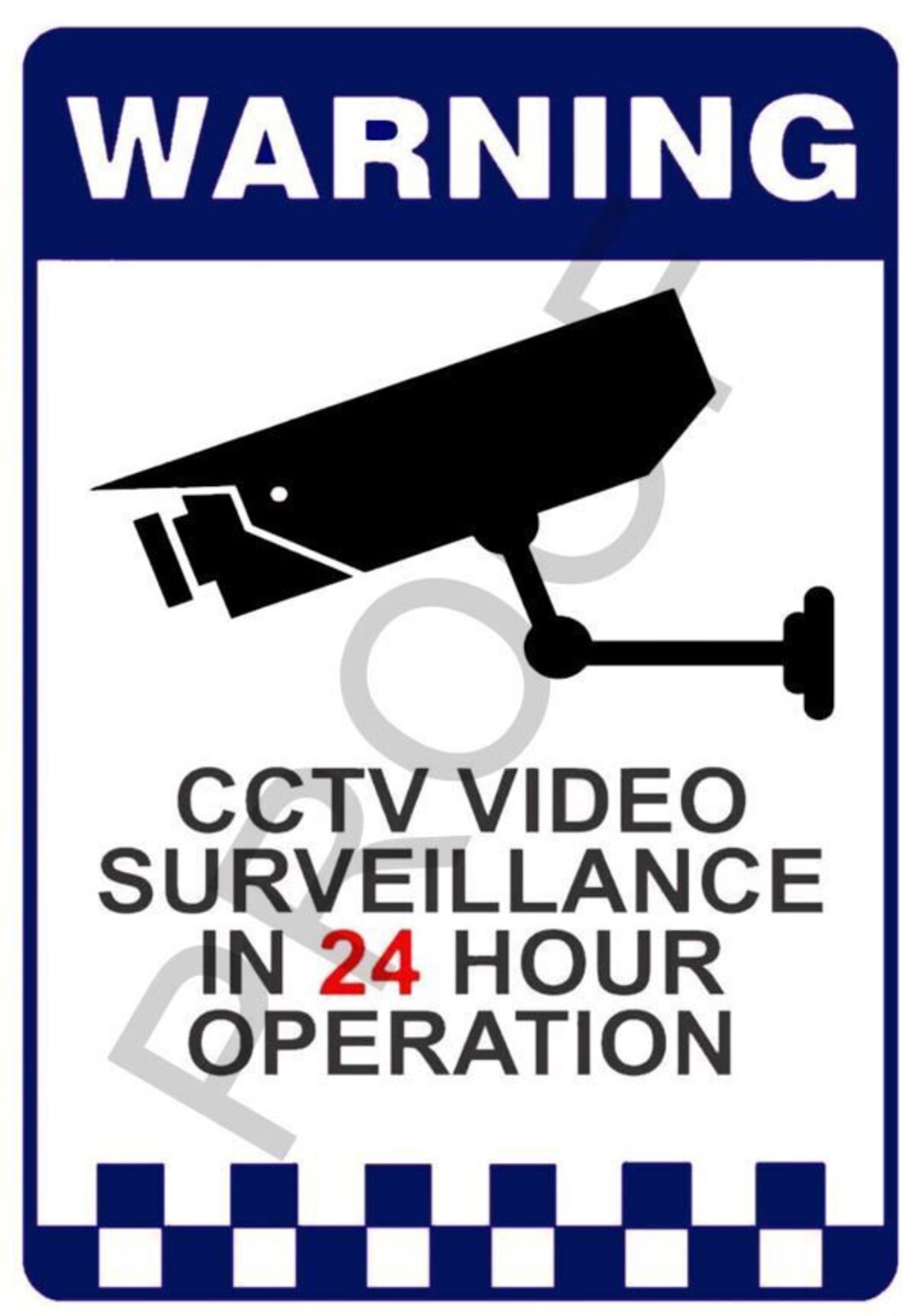 Warning CCTV Surveillance Security Protection Metal Sign Garage Fence ...