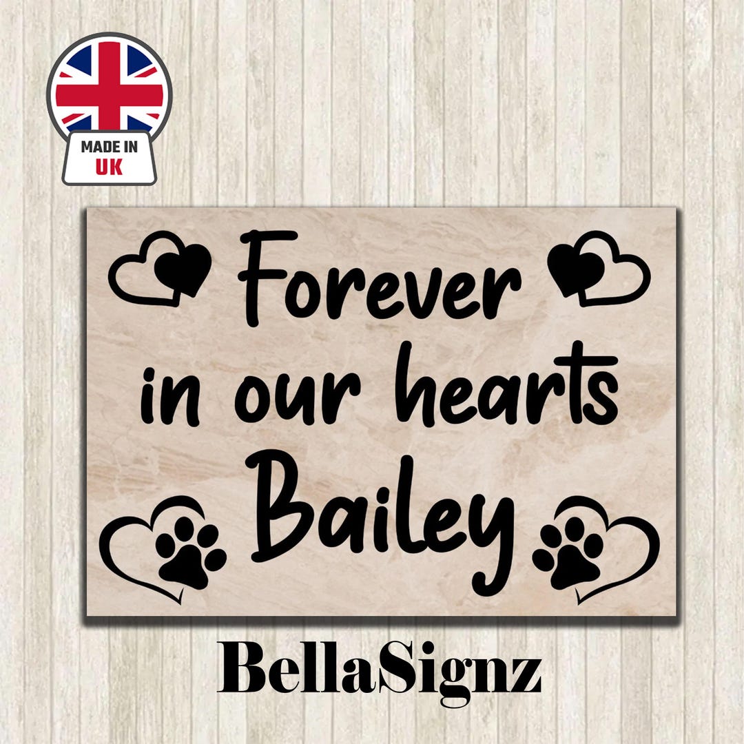 Personalized Pet Memorial Sign: Garden, Home, or Kennel Plaque - Etsy