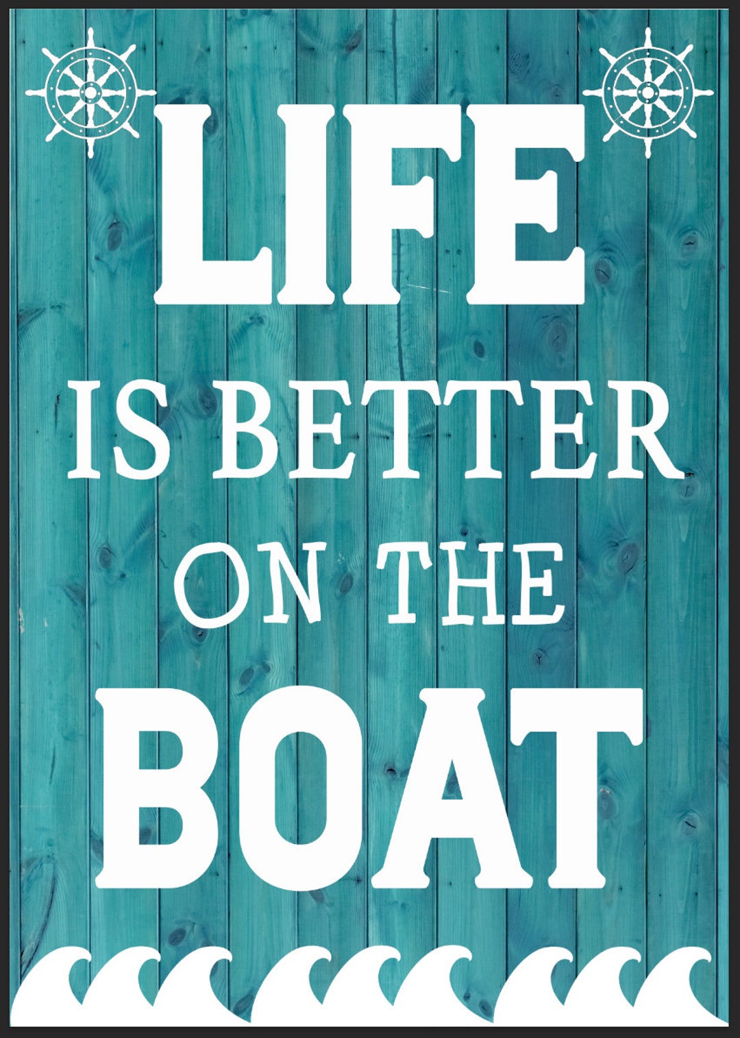 Life is Better on the Boat Metal Sign Canal Boat Long Boat Speed Boat ...