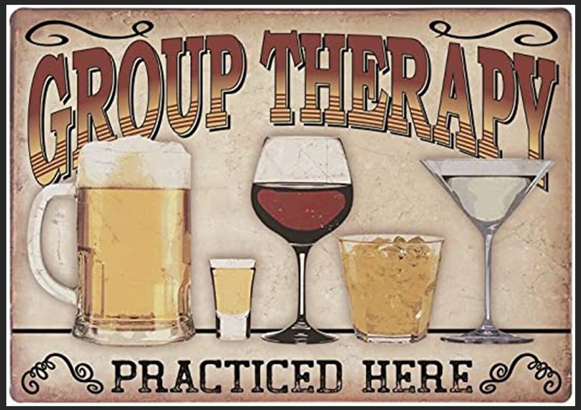 Group Therapy Practiced Here Metal Sign Pub Wall Plaque Party - Etsy UK