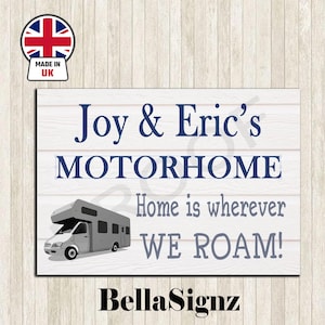 Motorhome Sign Caravan Campervan Accessories Sign Personalised Couple ...