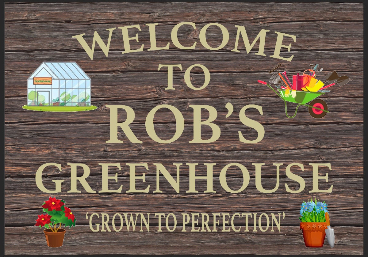 Personalised Greenhouse Shed Garden Metal Sign Decking Summer | Etsy