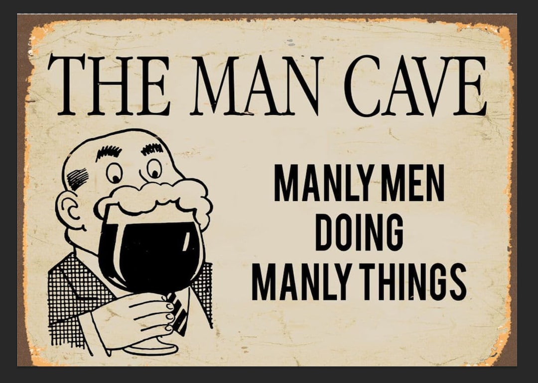 Manly Men Doing Manly Things Funny Mancave Wall Garage Tin Sign UK - Etsy
