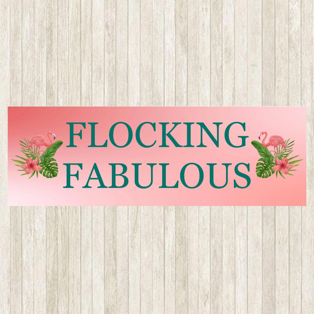 Flocking Fabulous Funny Metal Sign Wall Plaque Gift Home Kitchen Garden ...