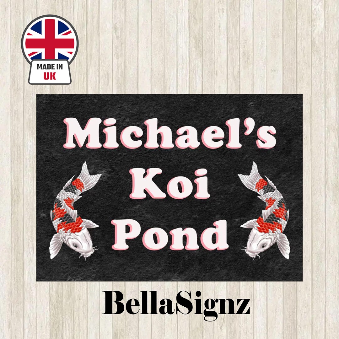 Personalized Koi Pond Metal Sign: Weatherproof Garden Decor - Etsy