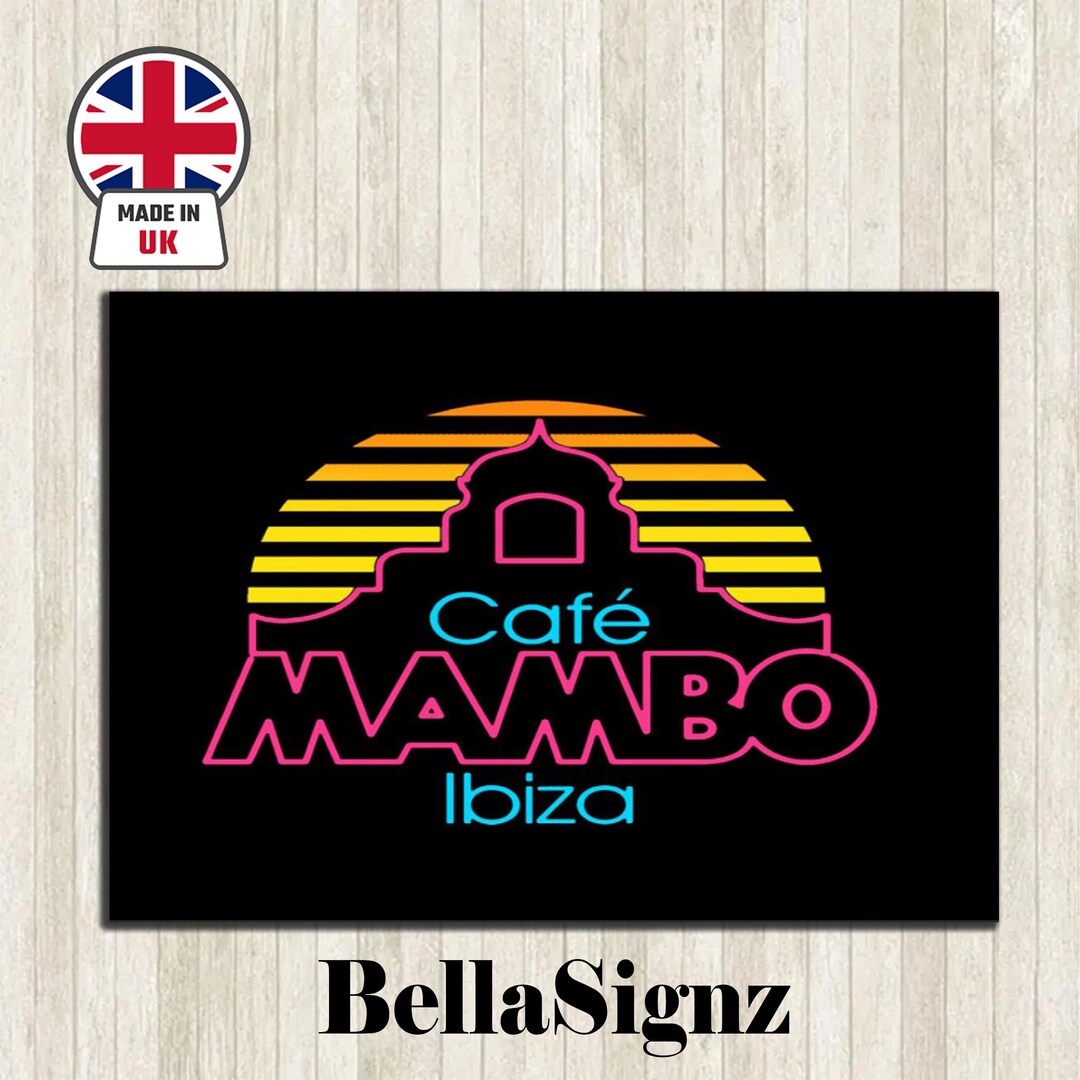 Cafe Mambo Ibiza Metal Wall Sign, Personalized Bar Decor - Etsy UK